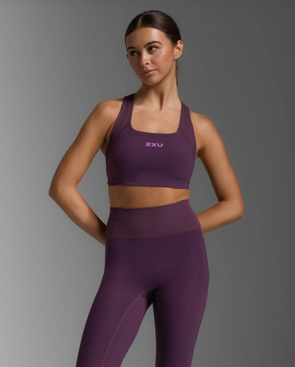 Bodhi & Ride X 2XU : Ribbed longline low impact bra